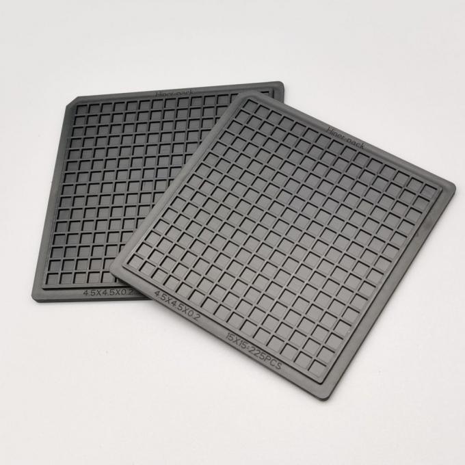 Electronic Parts Waffle Pack Tray Stable Resistance ESD ABS Custom Size