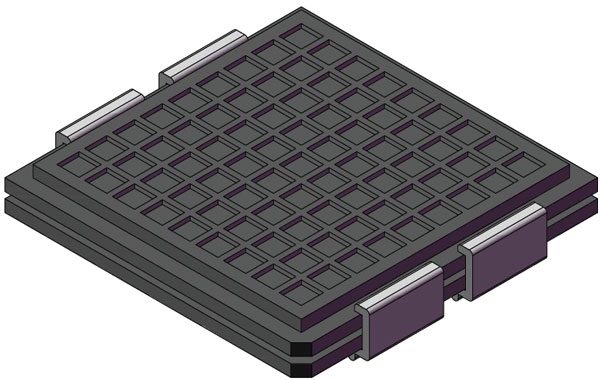 ABS Black Waffle Pack Chip Trays