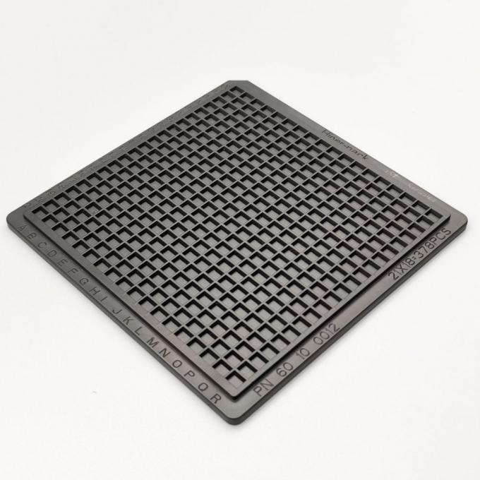 Injection Moulding Waffle Tray Packaging Black ESD Stackable