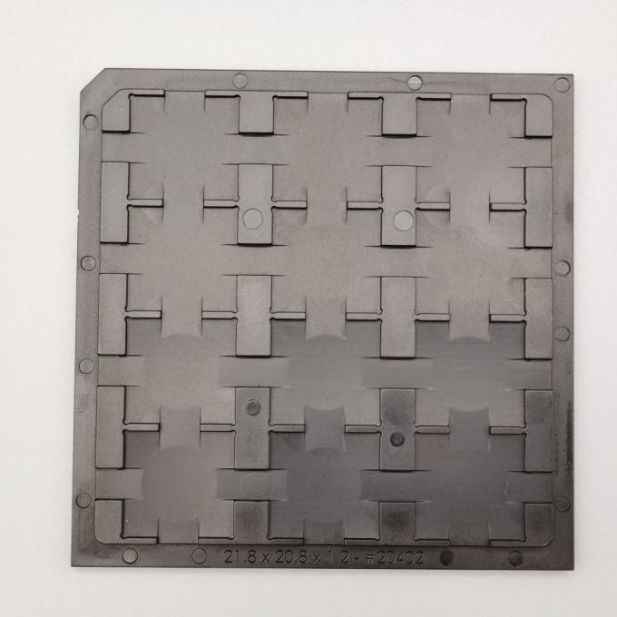 Black Plastic Waffle Pack Tray ESD 12PCS High Temperature Tray