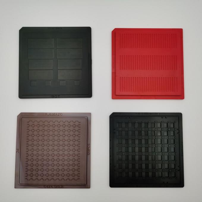 Customized Color ESD Electronic Tray Eco Friendly Semiconductor Trays