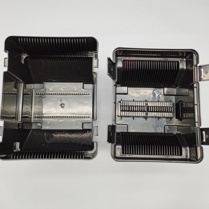 8 Inch Black Wafer Shipping Box 25 Slots ESD PP Material Eco Friendly