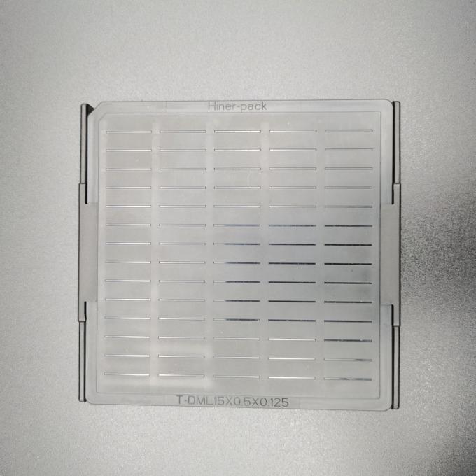 4 Inch Black Push Pull Waffle Pack Lids Clips Antistatic Recyclable