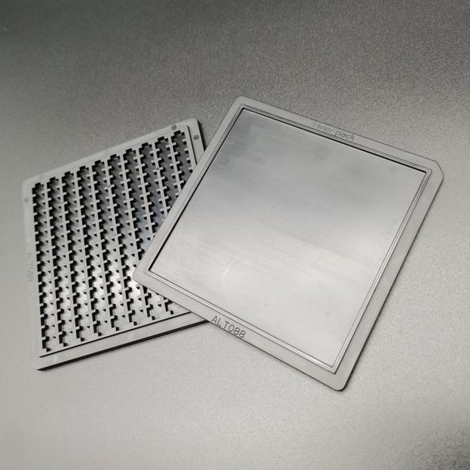 ESD 4-Inch Black Waffle Tray Packaging Lids High Temperature Resistance ...