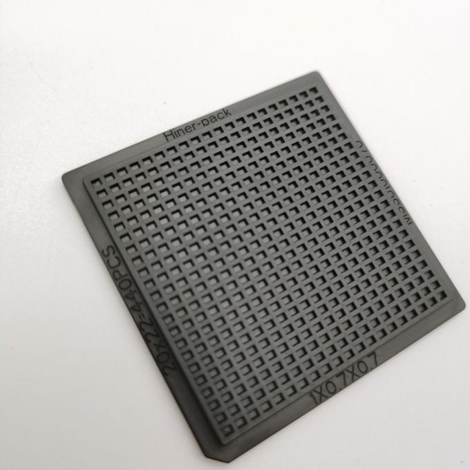 ESD Black Waffle Pack IC Chip Tray Anti Static For Mirco Die