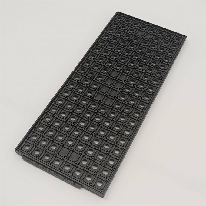 Heat Resistant PES Black Jedec Trays For IC Chip SGS Certified