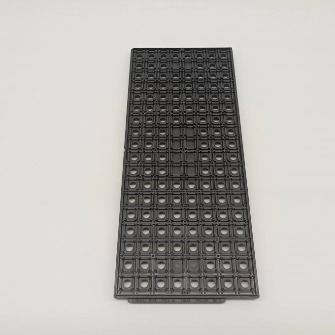 Heat Resistant PES Black Jedec Trays For IC Chip SGS Certified