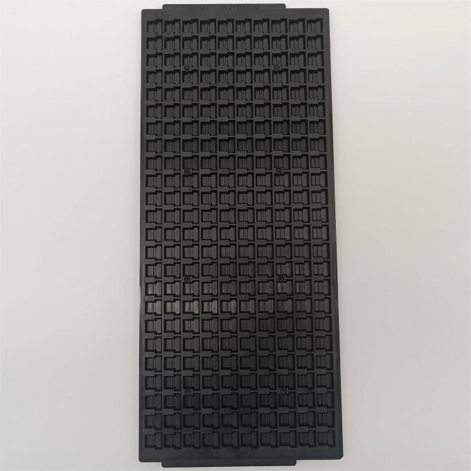 ISO 9001 Plastic Black Matrix Trays Eco Friendly For IC Component