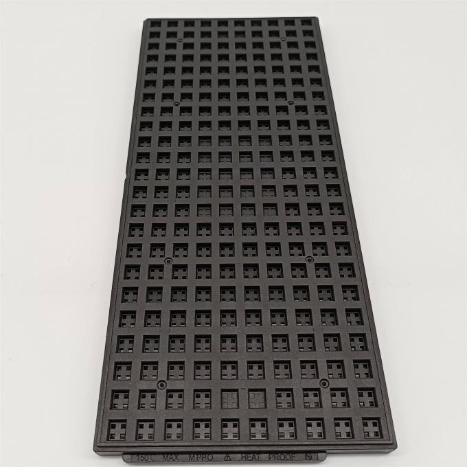 Customized Black Micro Cavity JEDEC Matrix Tray For IC Components