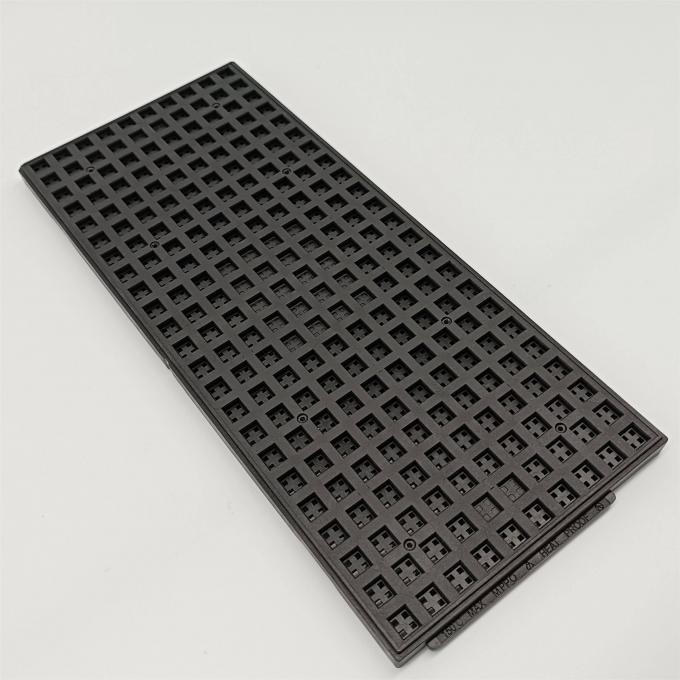 Customized Black Micro Cavity JEDEC Matrix Tray For IC Components