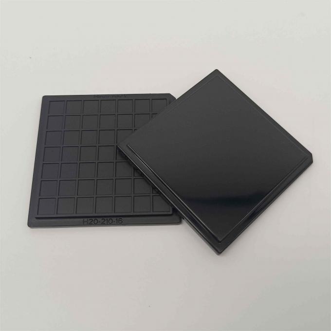 Black ESD 2 Inch Waffle Pack For IC Parts 0.2mm Flatness ROHS