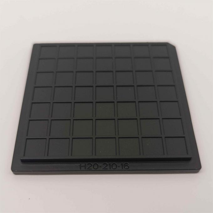 Black ESD 2 Inch Waffle Pack For IC Parts 0.2mm Flatness ROHS