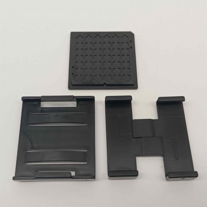 Black ESD Plastic Stackable Waffle Pack Chip Tray Ultra Clean