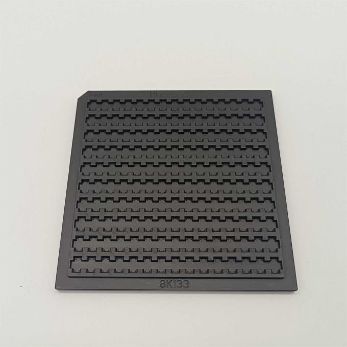 Black 4 Inch Plastic Waffle Pack For IC Chip 150PCS Injection Moulding