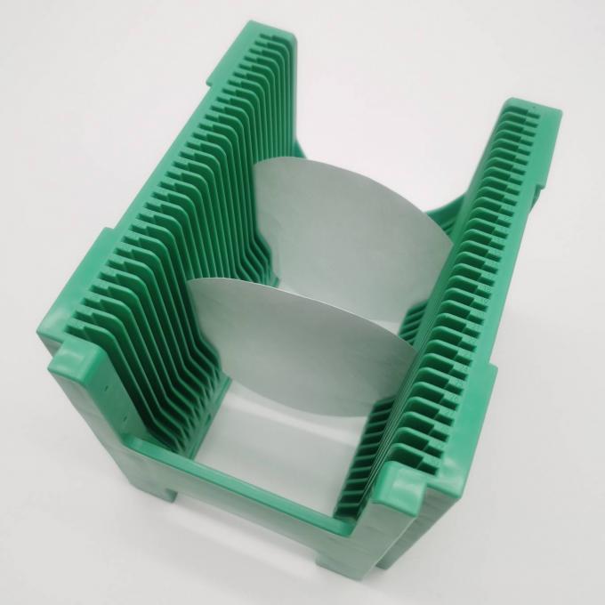 Green PP Wafer Shipping Cassette 30 Slot General And Ultrasonic Cleaning