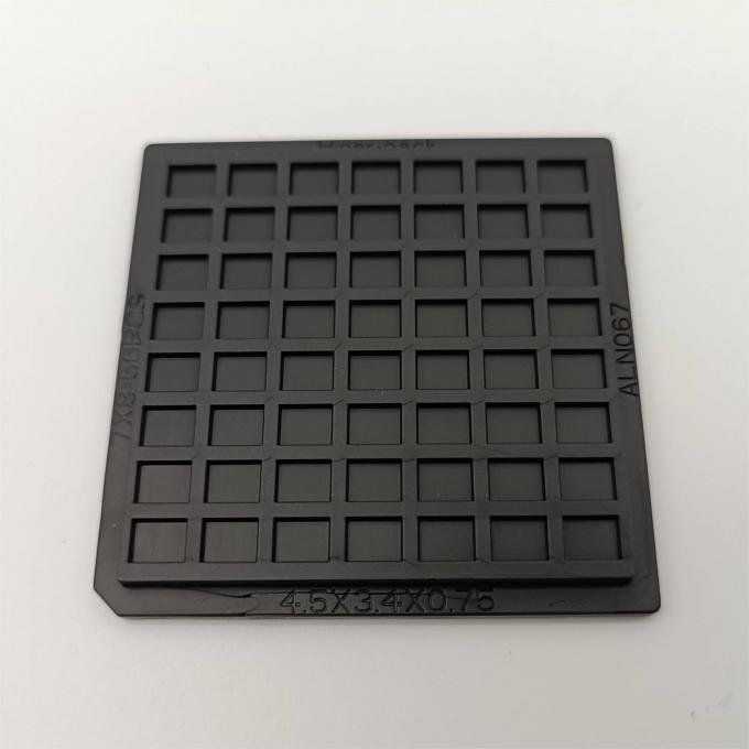 Black PC Material 2 Inch Waffle Pack Chip Trays 7x8 56PCS Matrix