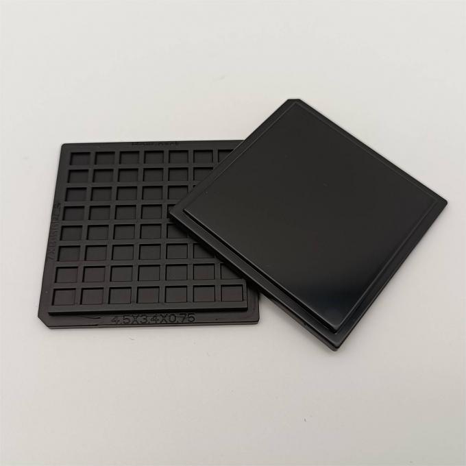 Black PC Material 2 Inch Waffle Pack Chip Trays 7x8 56PCS Matrix