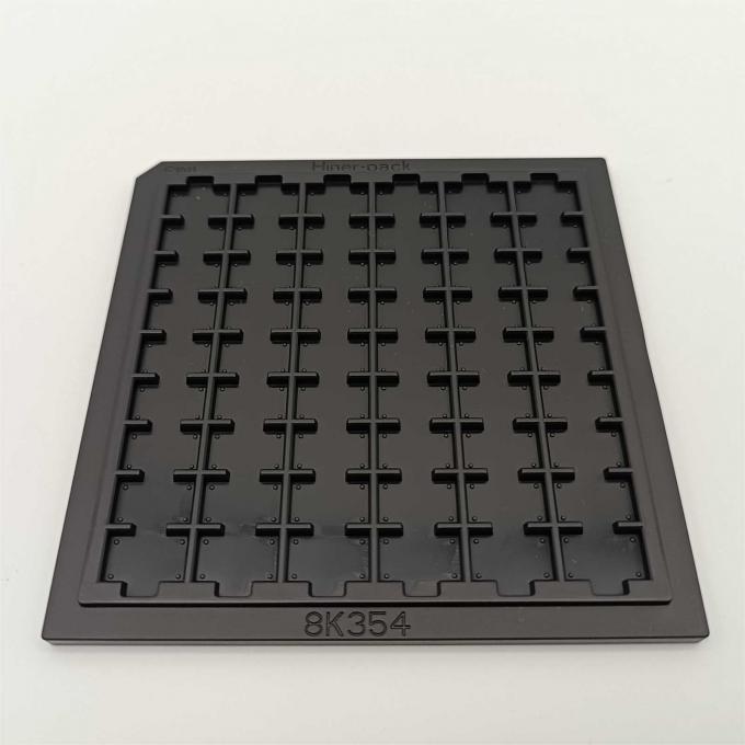 Customized 4 Inch PC Waffle Pack Trays For Chip Storage 54PCS