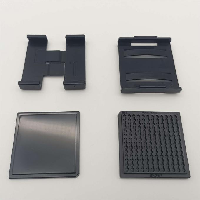 Injection Moulding Black Square Waffle Pack Loading IC Chip Tray 168PCS