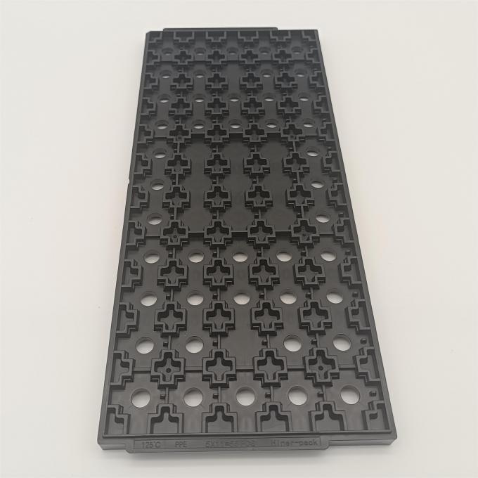 Custom JEDEC Matrix Trays Black Conductive ESD Component Trays For Ic ...