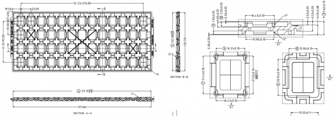 Standard JEDEC IC Tray For LGA Type Essential In Semiconductor ...