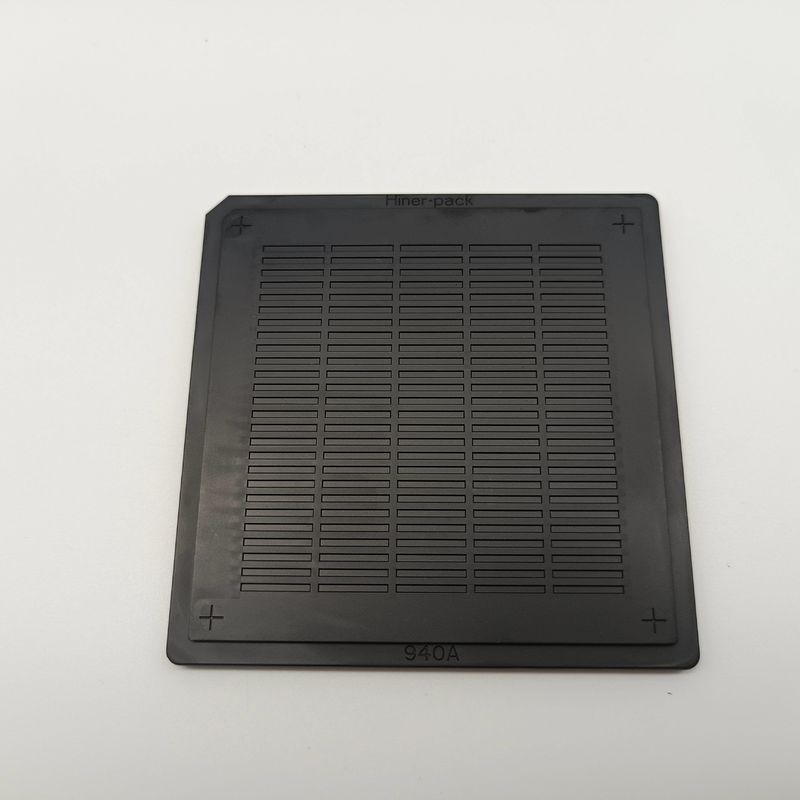 Wafer Die Black 4 Inch ESD Waffle Pack Tray For Micro IC Chips