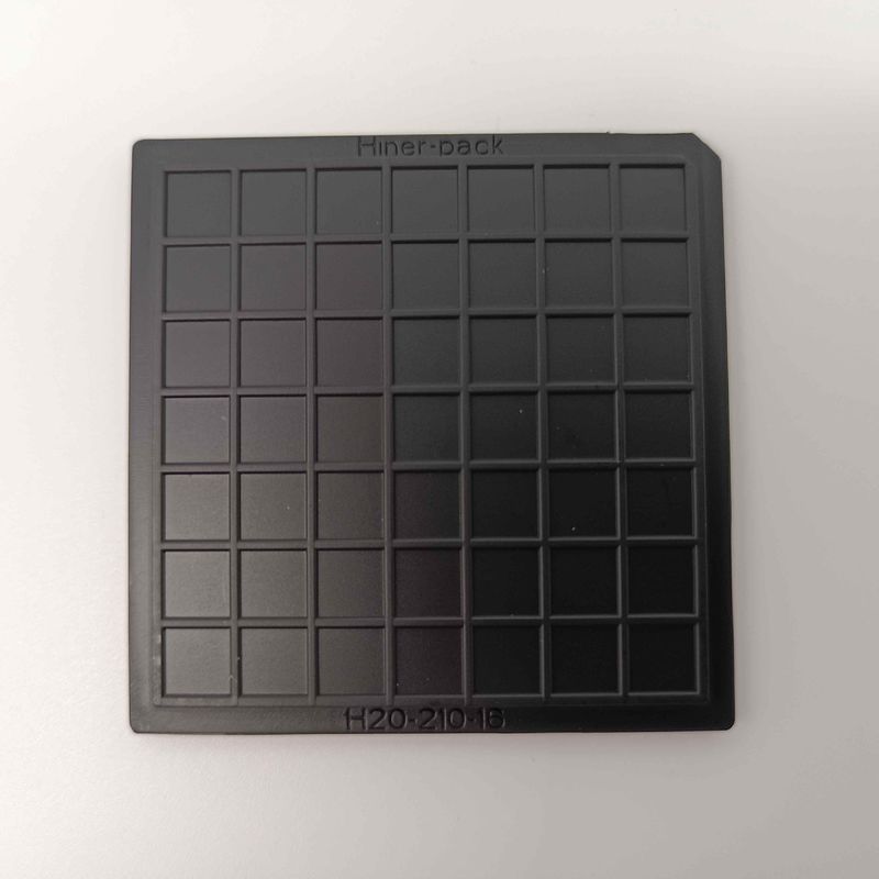 Black ESD 2 Inch Waffle Pack For IC Parts 0.2mm Flatness ROHS