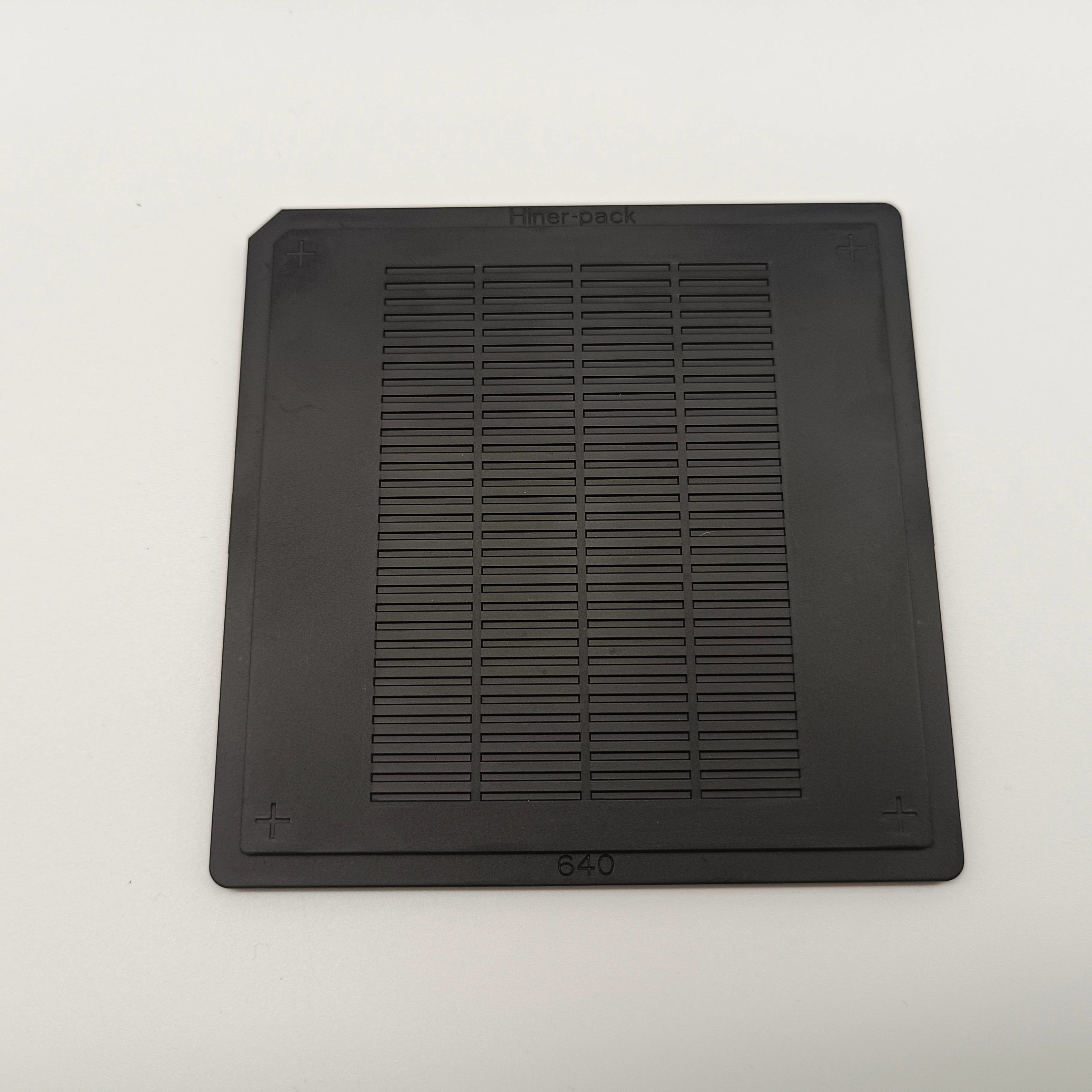 Black ESD Waffle Pack RoHS For Optical Device IC Chip Tray