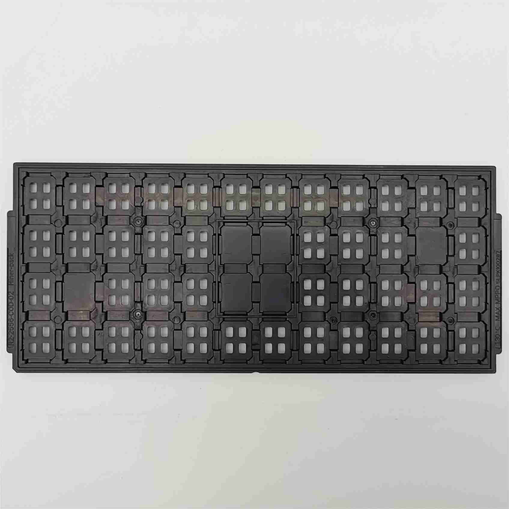 4x12 Matrix MPPO Material Black JEDEC Tray For Electronic Parts