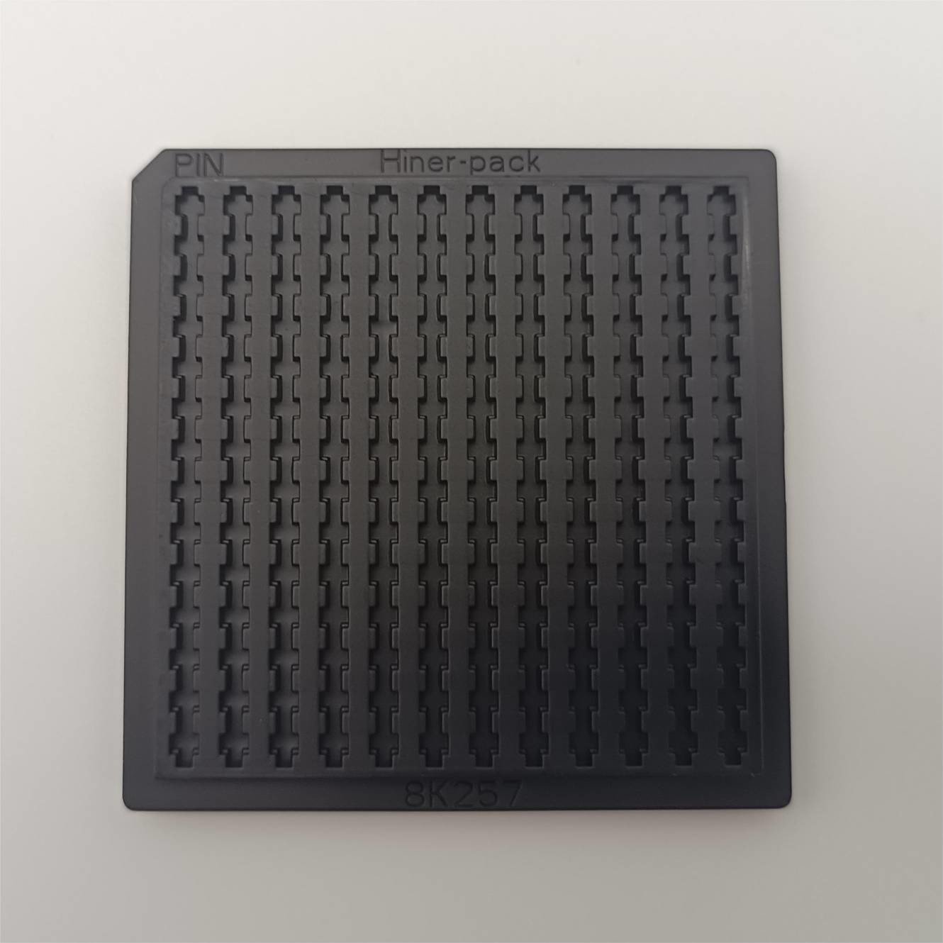 Injection Moulding Black Square Waffle Pack Loading IC Chip Tray 168PCS