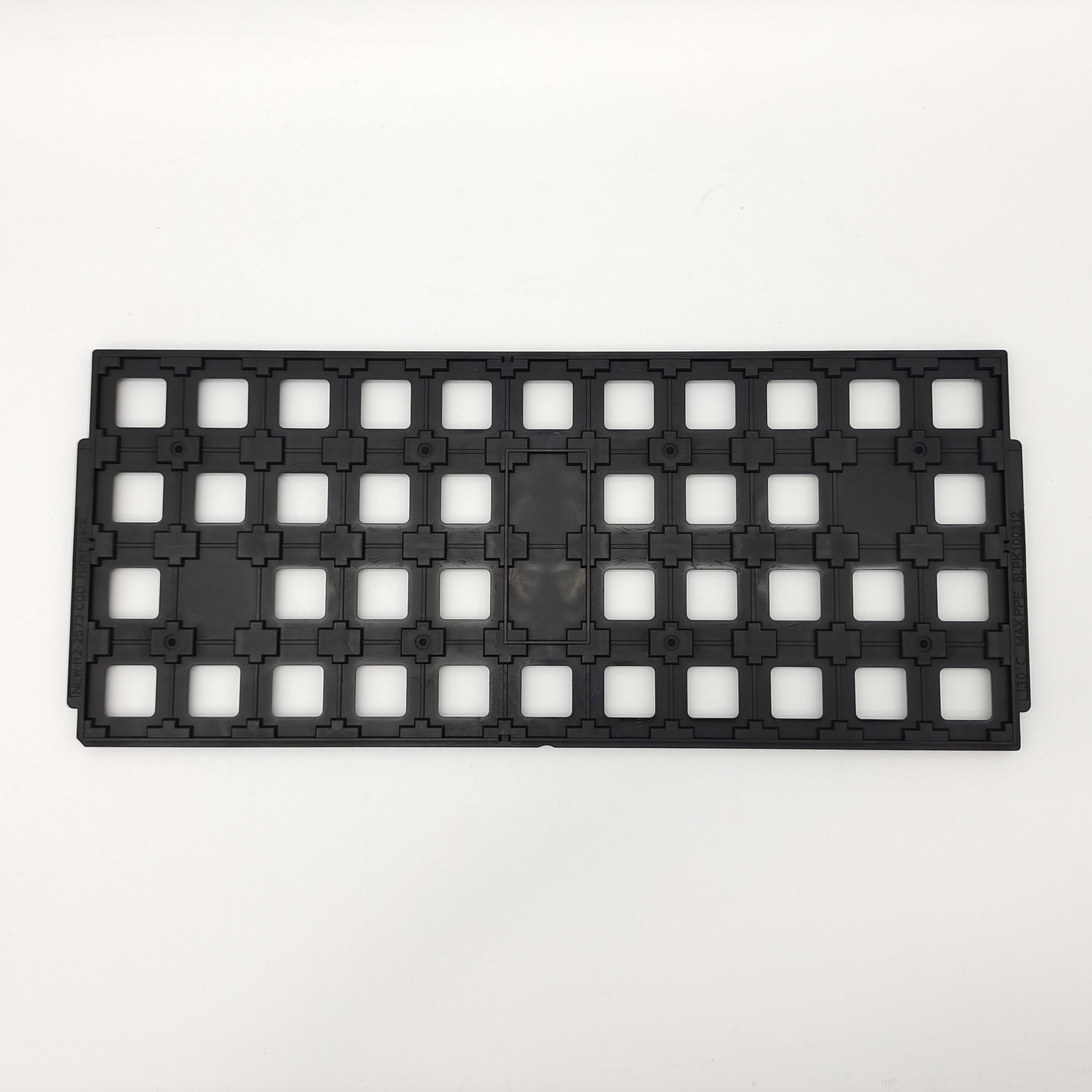 Custom Black High Temperature JEDEC Trays For IC Packaging In PPE Raw ...