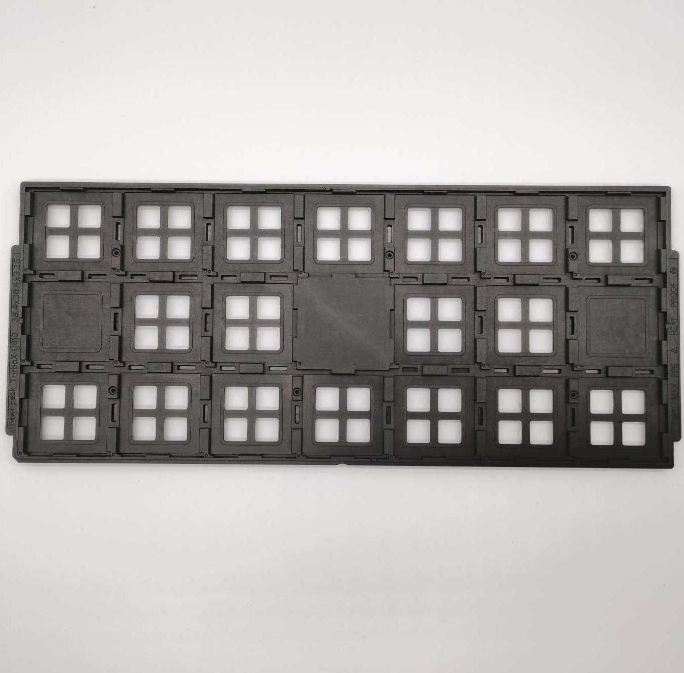 SGS Plastic Black ESD JEDEC Matrix Trays For Electronic Products
