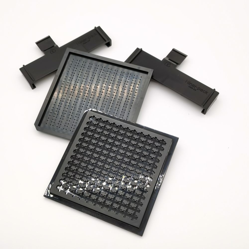 Custom Optoelectronic Chip Waffle Pack Tray Cover Clip PC PP Material
